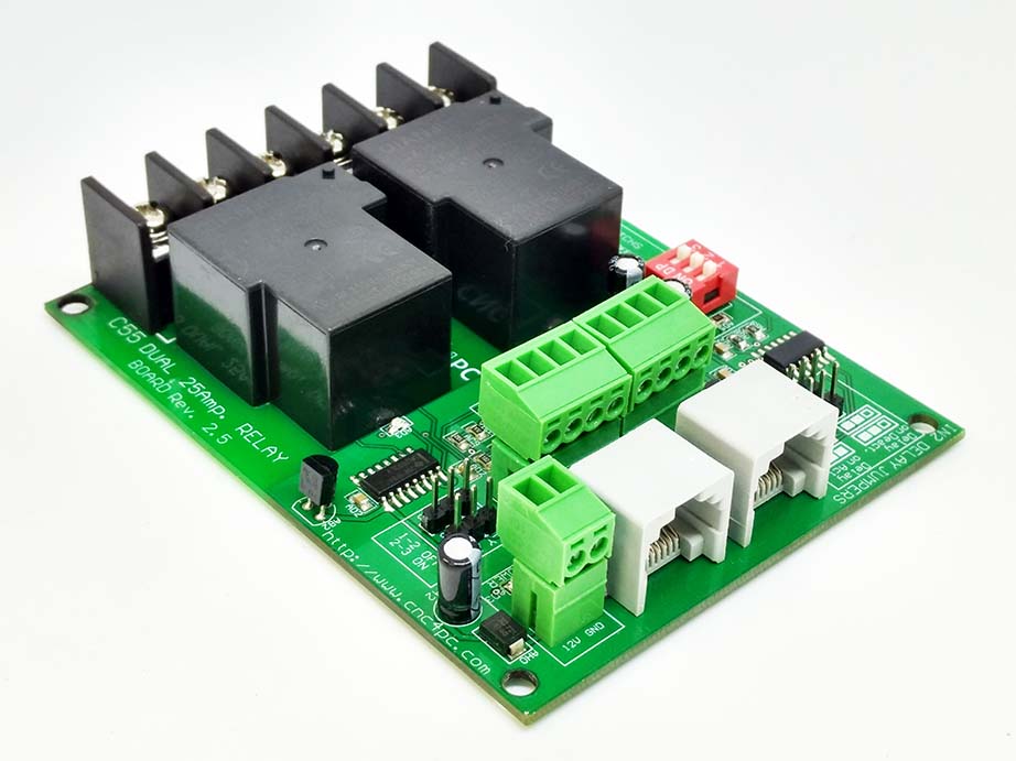 C55 - Dual 25Amp Relay Board | cnc4pc